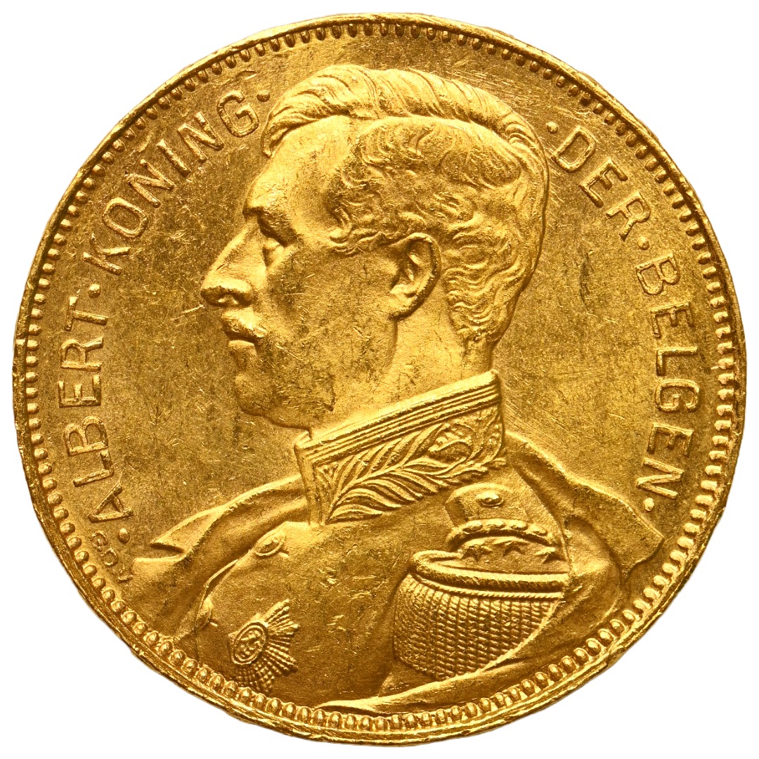 Moneda de aur 20 Francs 1914 Albert I Belgia - Claudius Gold Coins ...